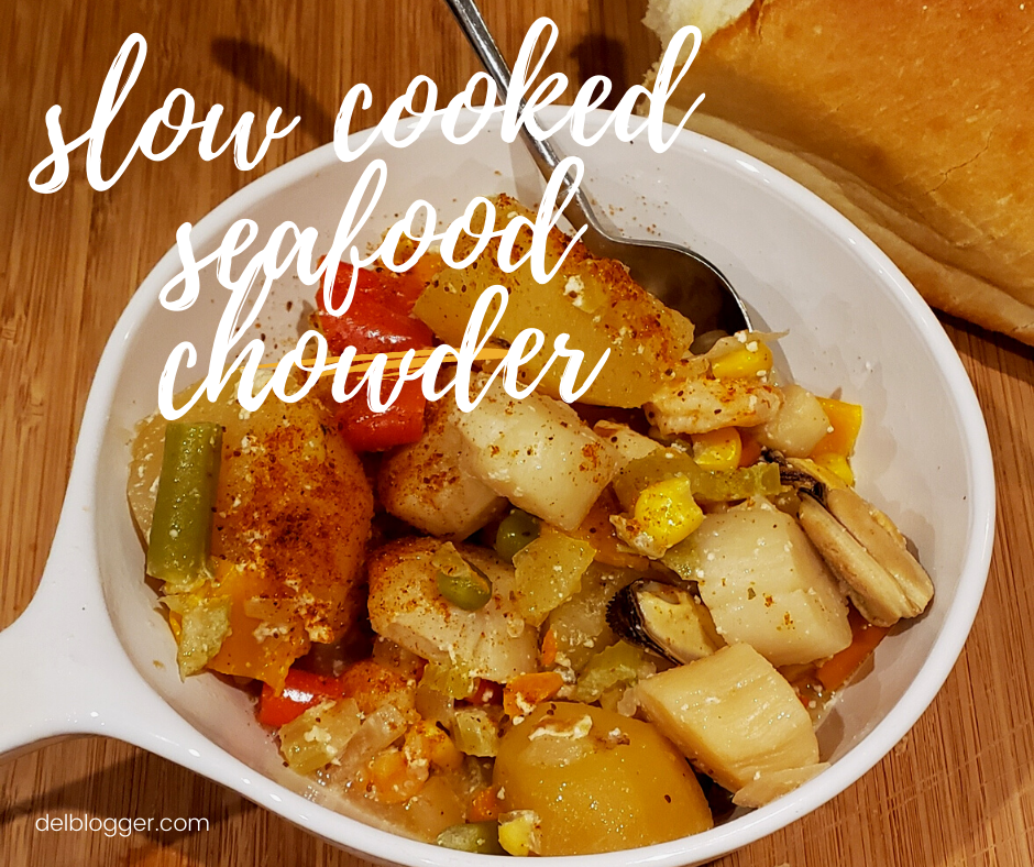Slow Cooked Seafood Chowder - DelBlogger